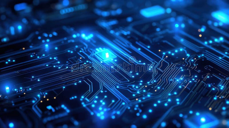 Exploring the Intricate Design of a Computer Chip Showcasing Artificial ...