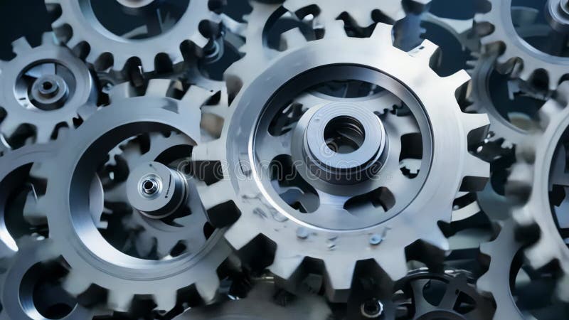 Exploring the Intricate Design of Metallic Gears in a Mechanical ...