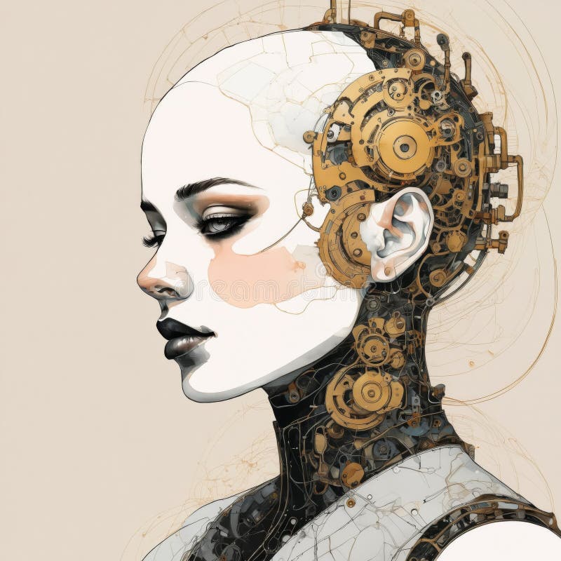 Exploring the Intricate Design of a Steampunk Cyborg with Mechanical ...