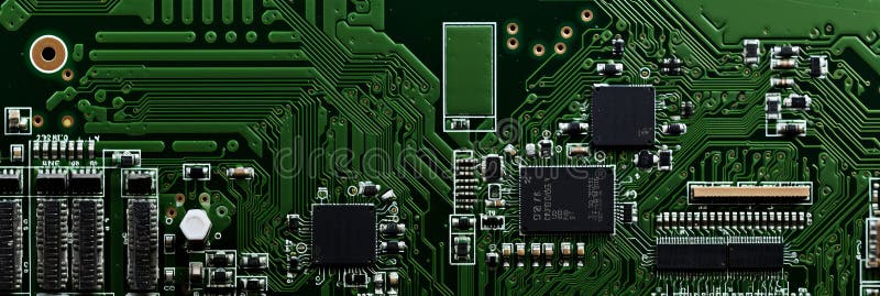 Exploring the Intricate Details of a Circuit Board in a Tech Workshop ...