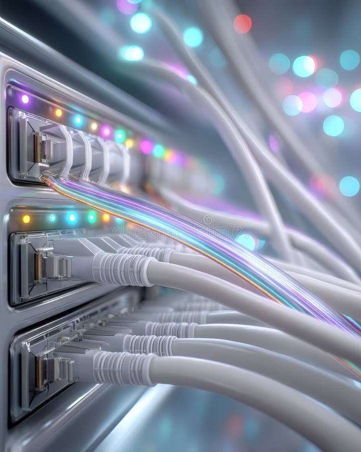 Exploring the Intricate Details of a Computer Cable in the Digital ...