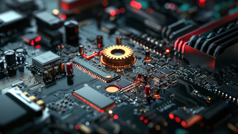 Exploring the Intricate Details of a Computer Motherboard through the ...