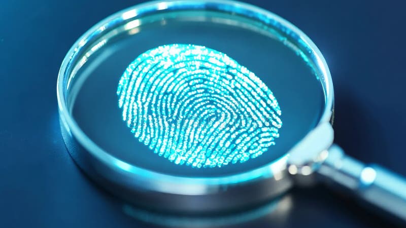 Exploring the Intricate Details of a Glowing Fingerprint Under ...