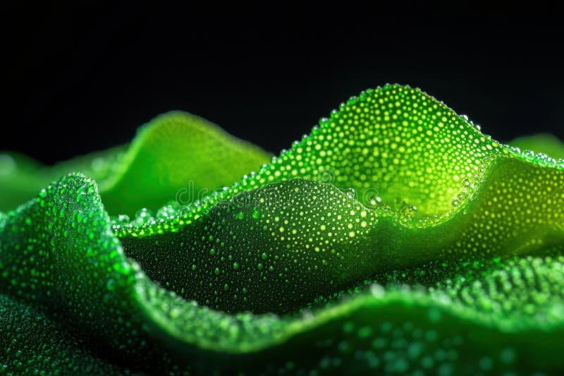 Close Up View of Plant Leaf Cells Revealing Vibrant Chlorophyll ...