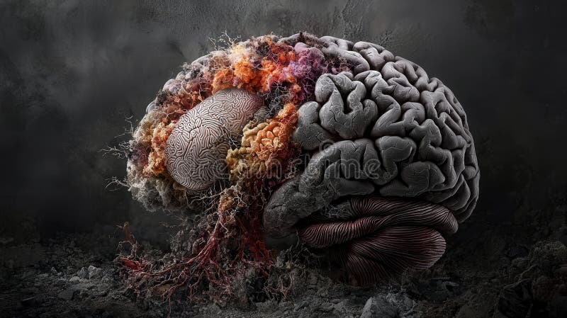 Exploring the Intricate Folds of the Brain Artistic Representation of ...