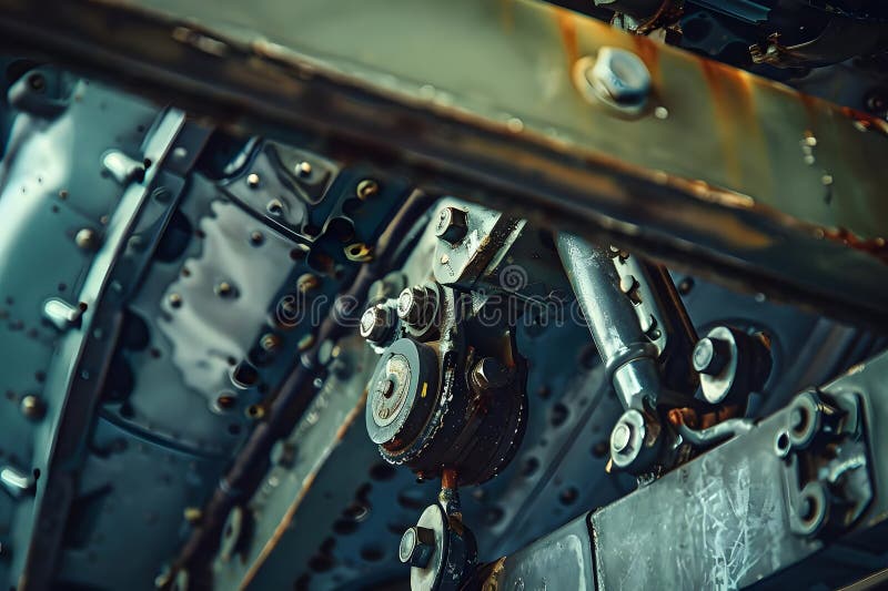Exploring the Intricate Mechanics, Close-Up View of Complex Machine ...