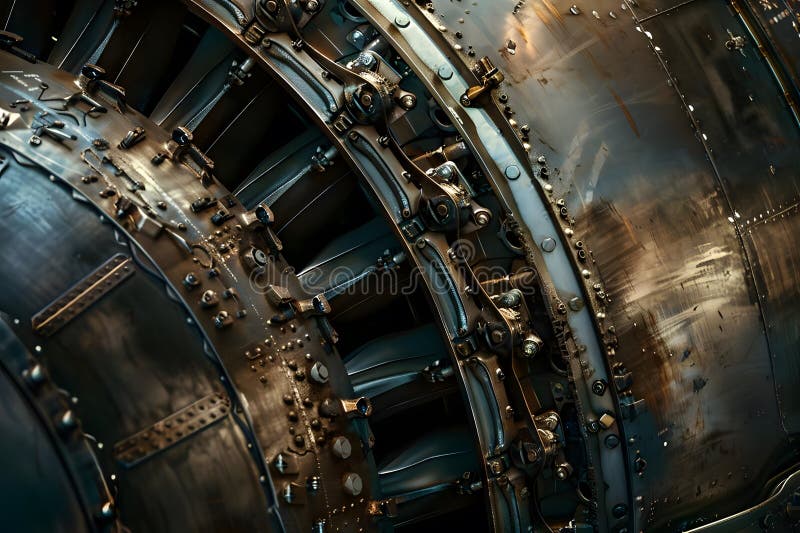 Exploring the Intricate Mechanics of a Jet Engine, a Close-Up View of ...