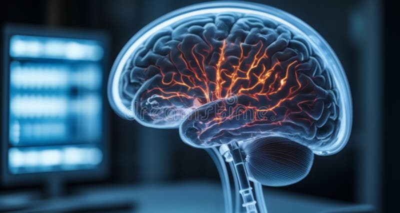 Exploring the Intricate Network of the Human Brain Stock Illustration ...