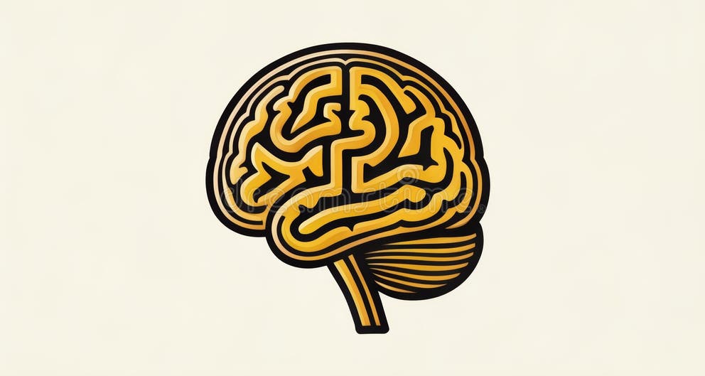 Exploring the Intricate Pathways of the Human Brain Stock Illustration ...