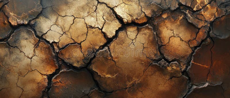 Exploring the Intricate Patterns of Cracked Earth Under a Dry, Arid ...