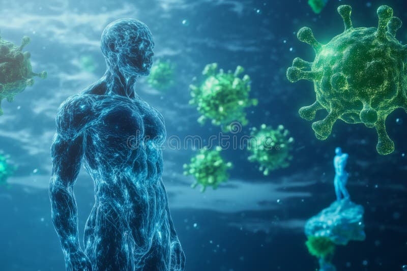 Cellular Defense: Leukocytes Under a Microscope, Showcasing Their ...