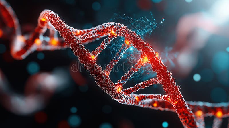 Exploring the Intricate Structure of DNA in a Digital Environment Stock ...