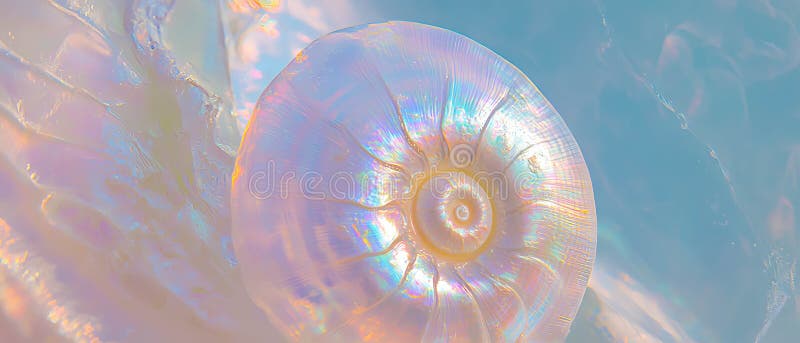 Exploring the Intricate Texture and Spiral Shape of a Nautilus Shell ...