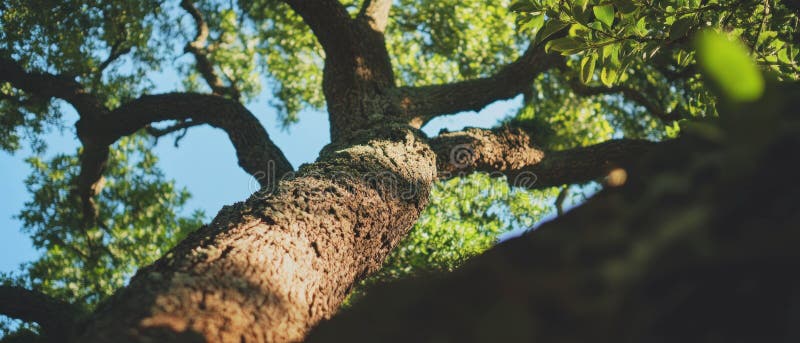 Exploring the Intricate Textures of Ancient Tree Bark Under a Clear ...