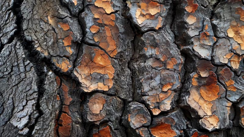 Exploring the Intricate Textures of Large Tree Bark in a Peaceful ...