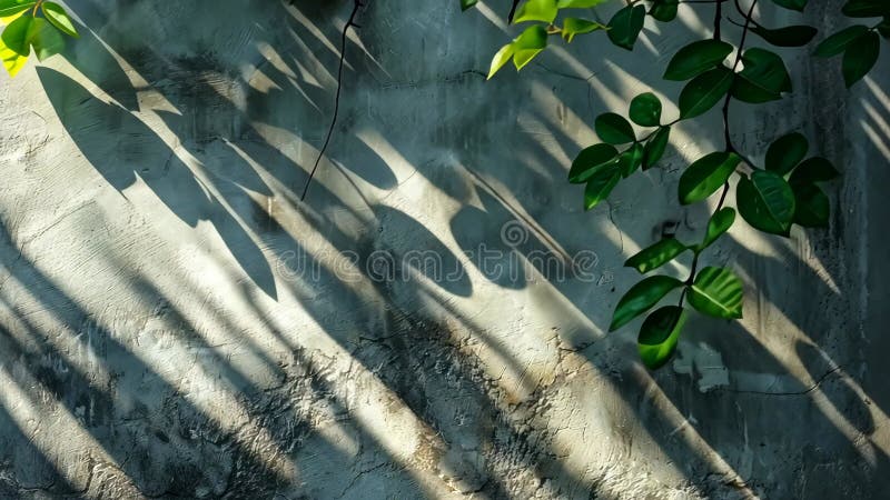 Exploring the Intricate Textures of Plant Shadows on a Textured Wall in ...
