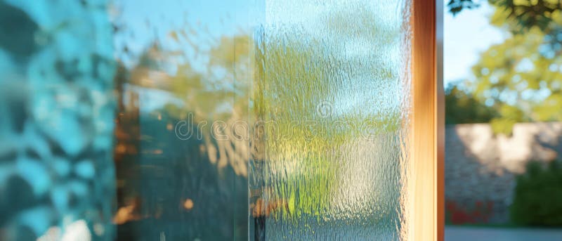 Exploring the Intricate Textures of Transparent Glass Doors in Natural ...