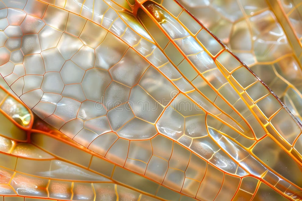 Exploring the Intricate Veins and Cells of a Dragonfly Wing, a ...