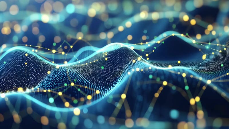 Exploring Intricate Wave Patterns Illuminated by Vibrant Lights in a ...