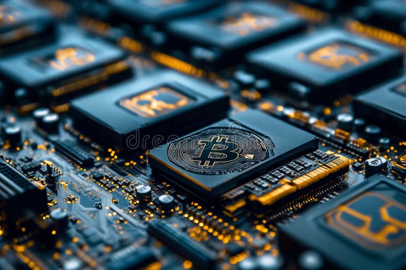 Exploring the Intricate World of Cryptocurrency on a Microchip Layout ...