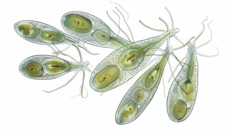 Exploring the Intricate World of Flagellate Protozoa Under a Microscope ...