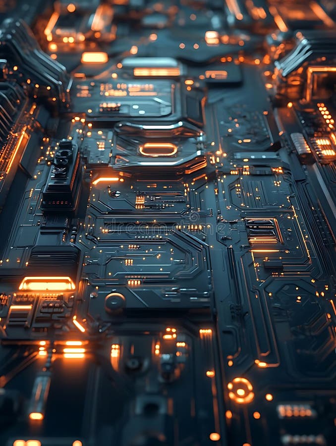 Exploring the Intricate World of Futuristic Circuit Boards with Vibrant ...