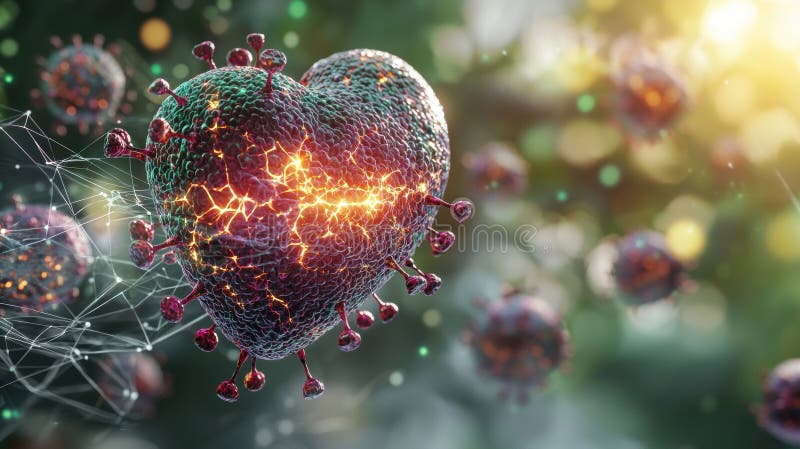 Exploring the Intriguing Heart Shaped Virus with a Mysterious Glow in ...