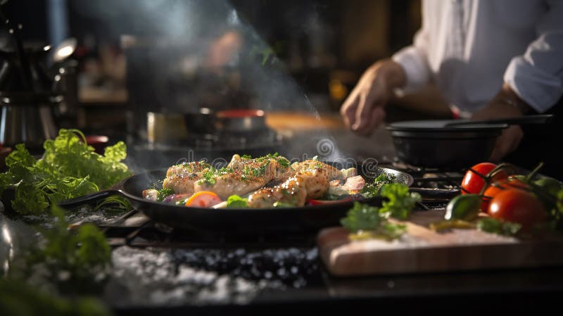 Exploring the Joy of Cooking and Food Creation. Generative Ai Stock ...