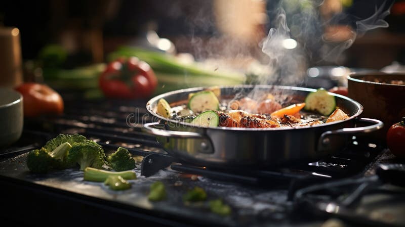 Exploring the Joy of Cooking and Food Creation. Generative Ai Stock ...