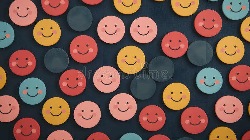Exploring Joyful Expressions through Colorful Smiley Faces in a Vibrant ...