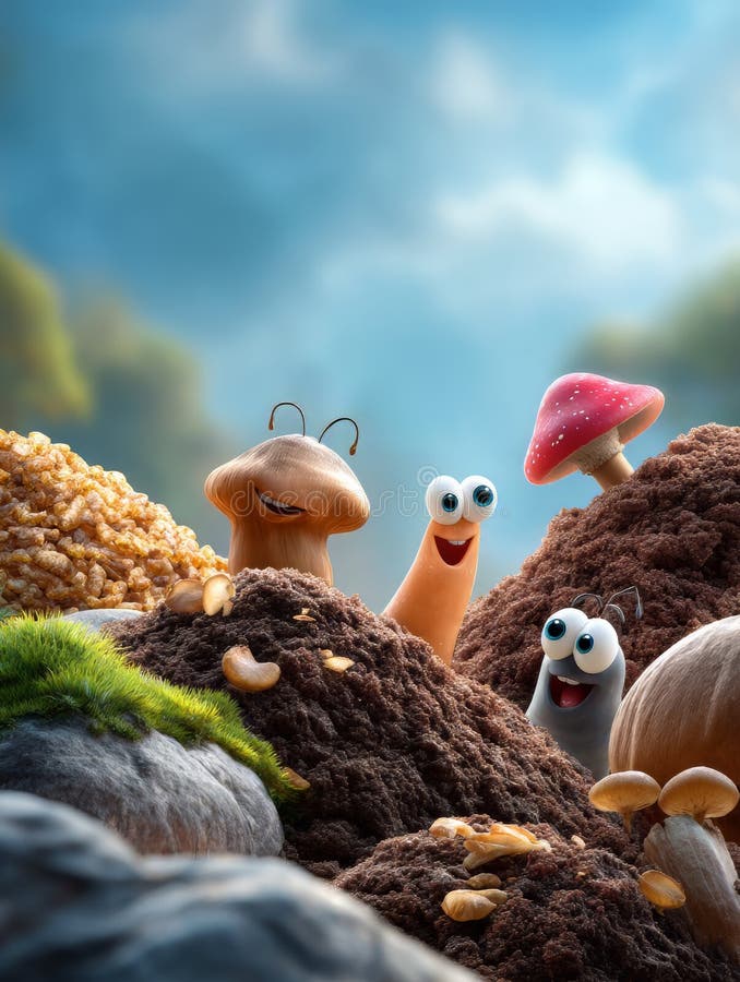 Exploring the Joys of a Happy Compost Pile with Friendly Mushrooms and ...