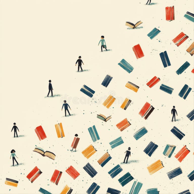 Exploring Knowledge through Creative Steps Library Digital Art Whimsical Elevated Viewpoint ...