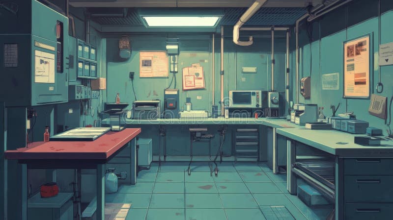 Exploring Laboratory Research Setting with Equipment and Tables ...