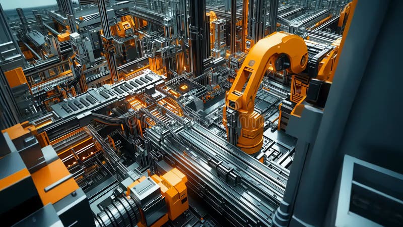 Exploring a Large Modern Factory Workshop from a Bird S-eye View with ...