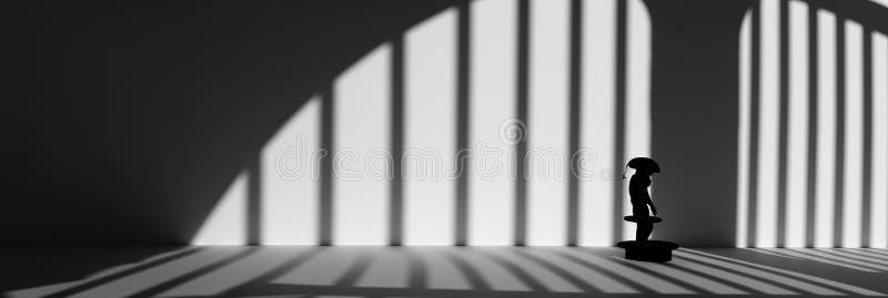 Exploring Light and Shadow an Abstract Composition of Black Shades with ...