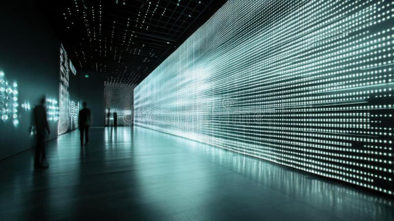 Exploring a Luminous Art Installation, Digital Patterns Illuminate a ...