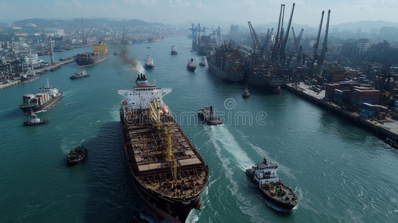 Exploring the Magnificence of a Large Ship Gliding through Serene ...