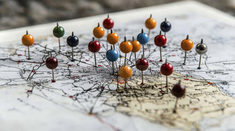 Exploring a Map of Emotions with Bright Pins Emotional Landscape Visual ...