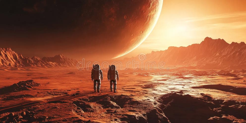 Exploring Mars: Astronauts on the Surface of the Red Planet in a Modern ...