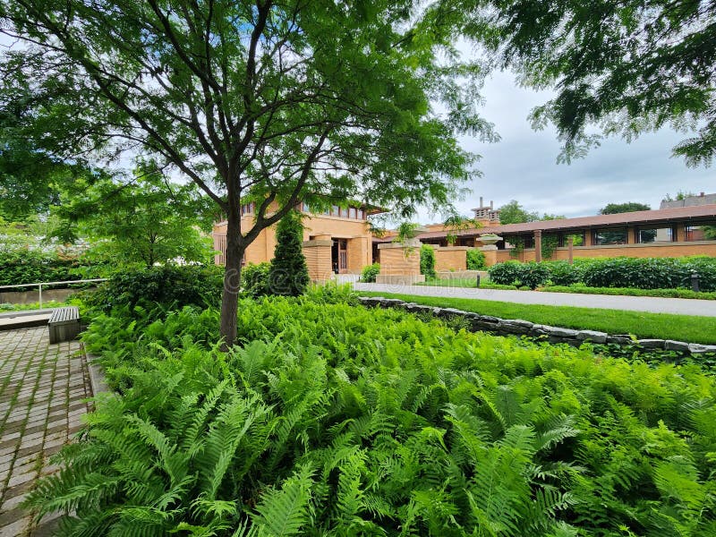 Exploring the Martin House stock image. Image of lawn - 324527709