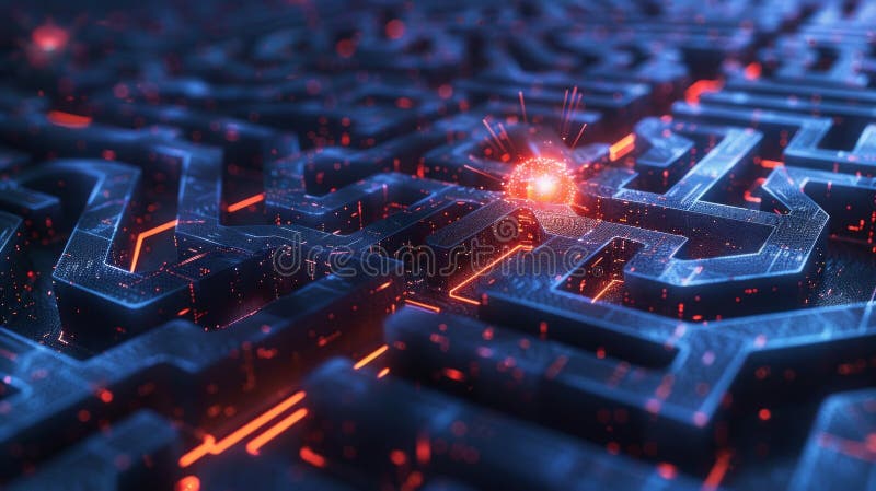 Exploring a Maze of Neural Networks with a Glowing AI Entity at the ...