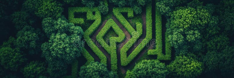 Exploring a Maze of Paths in a Lush Forest Setting with Vibrant ...