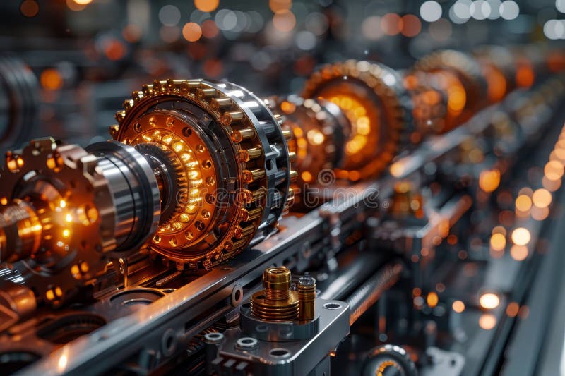 Car Motor Mechanics Bearings Gears Transmission Box Drive Engineering ...