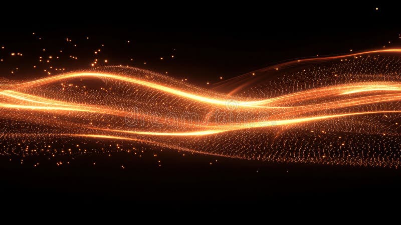 Dynamic Energy Waves Abstract Art Visual Design Dark Background ...