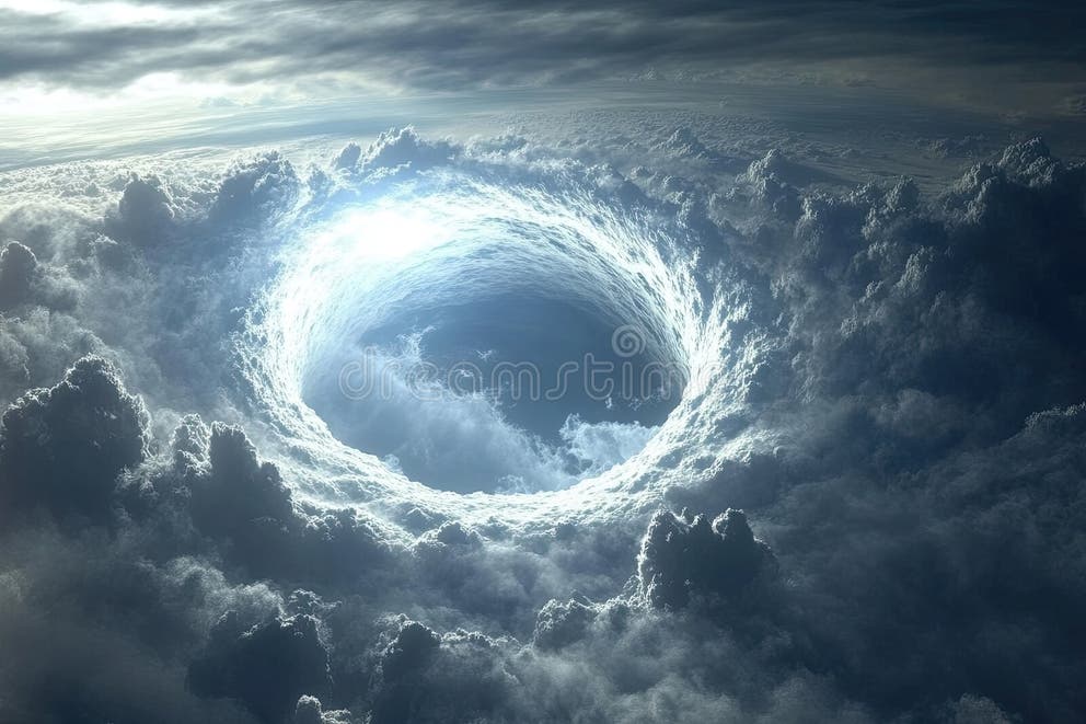 Exploring a Mesmerizing Vortex of Clouds Illuminated by Ethereal Light ...