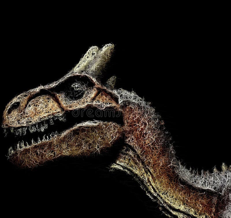 World of Dinosaur Line Art in Captivating Visuals Stock Illustration ...