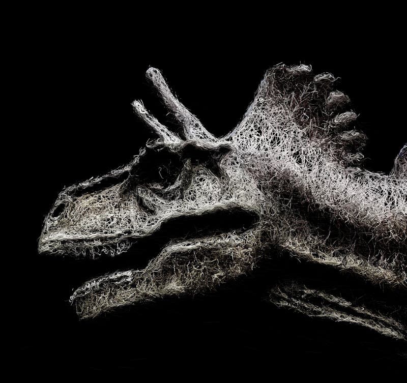 World of Dinosaur Line Art in Captivating Visuals Stock Illustration ...