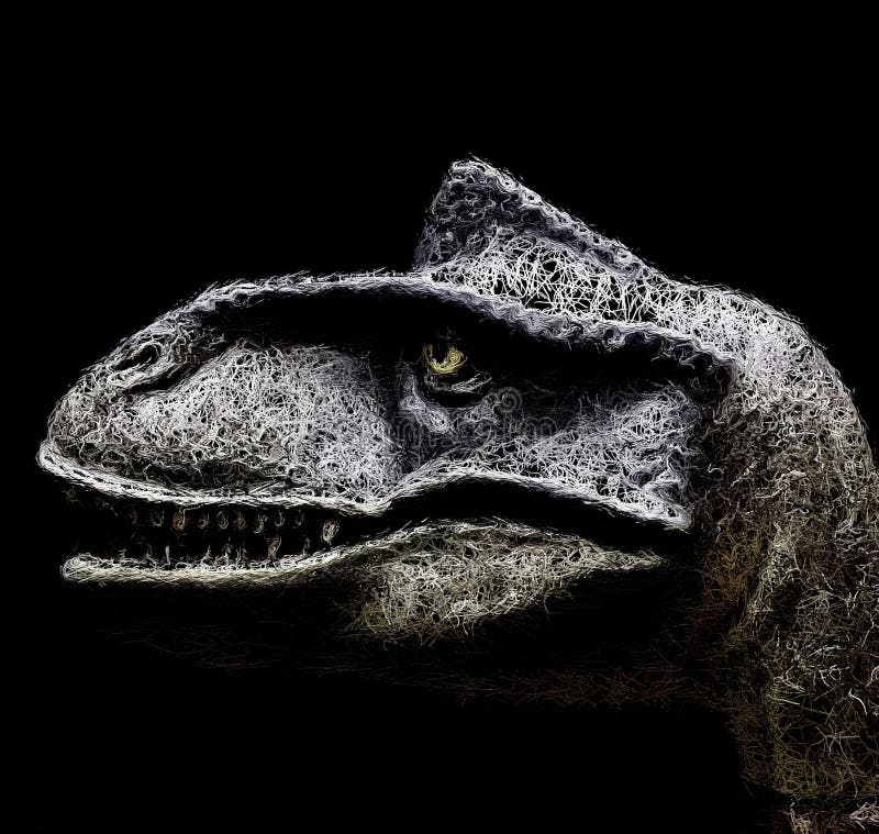 World of Dinosaur Line Art in Captivating Visuals Stock Illustration ...