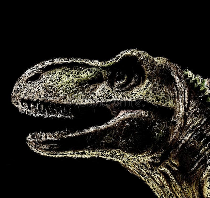 World of Dinosaur Line Art in Captivating Visuals Stock Illustration ...