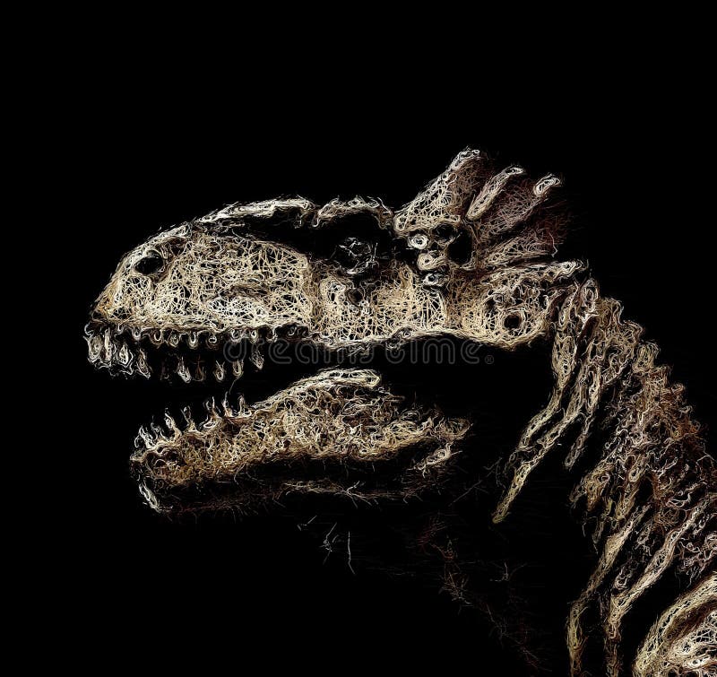 World of Dinosaur Line Art in Captivating Visuals Stock Illustration ...